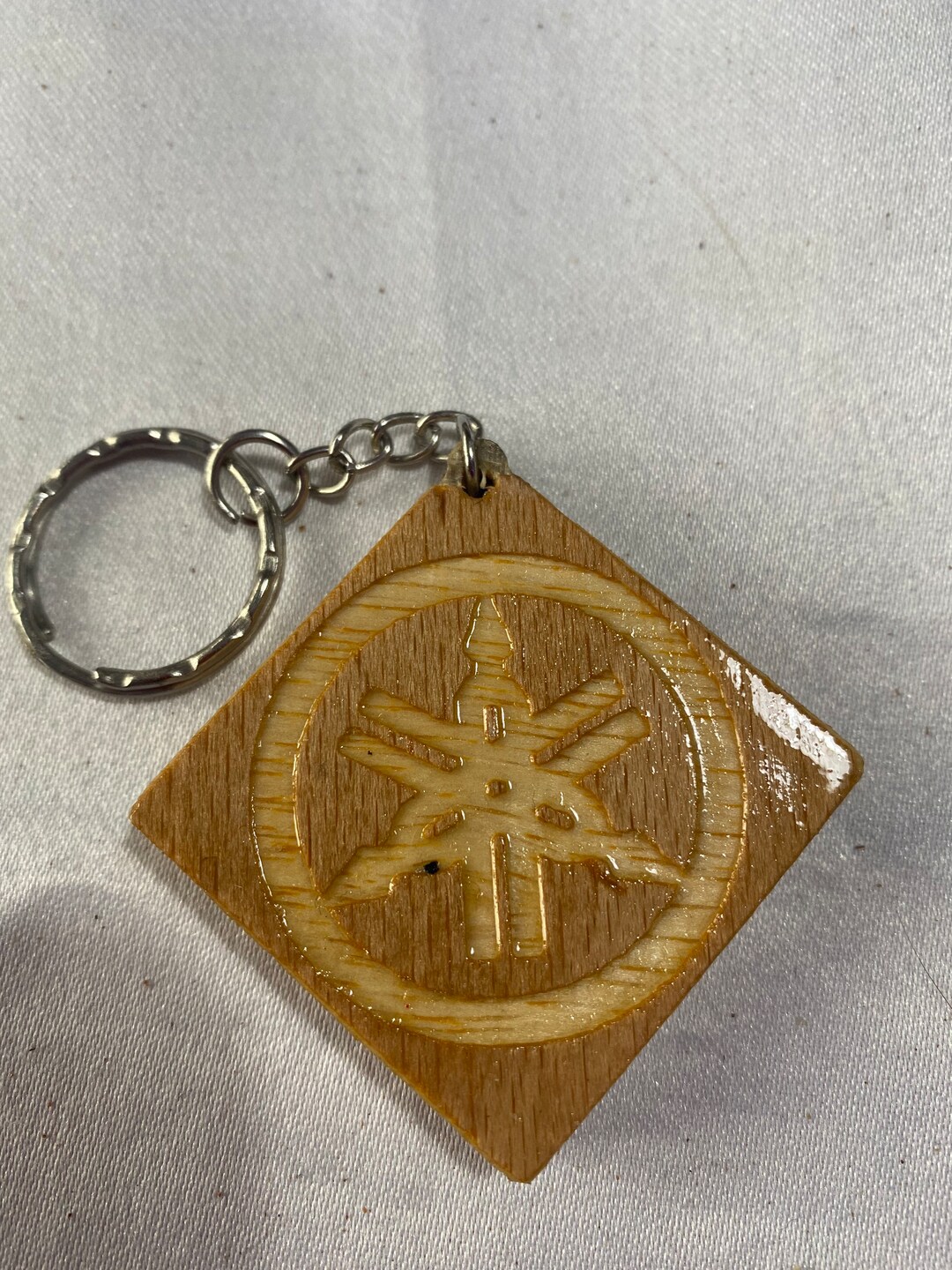 Yam Tuning Fork Style Key Ring Hand Made From Ply Varnished Wood - Etsy