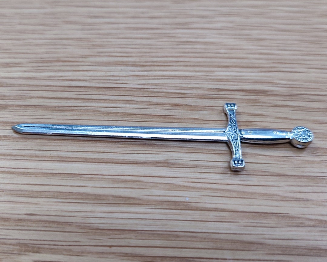 Dolls House Miniature Intricate Sword Metal Ornament Gift Weapon Office ...