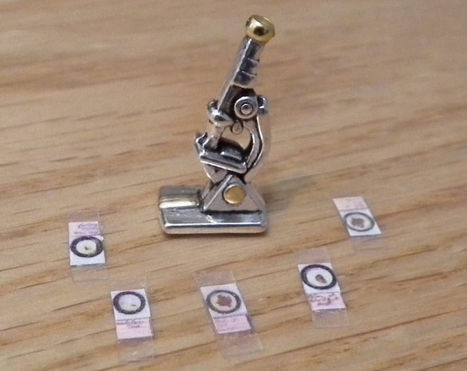 Dollhouse Miniature Microscope Miniature Laboratory Tiny Microscope ...