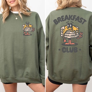Breakfast Club Aesthetic Bohemian Sweater, Pancake Sweatshirt, Retro ...