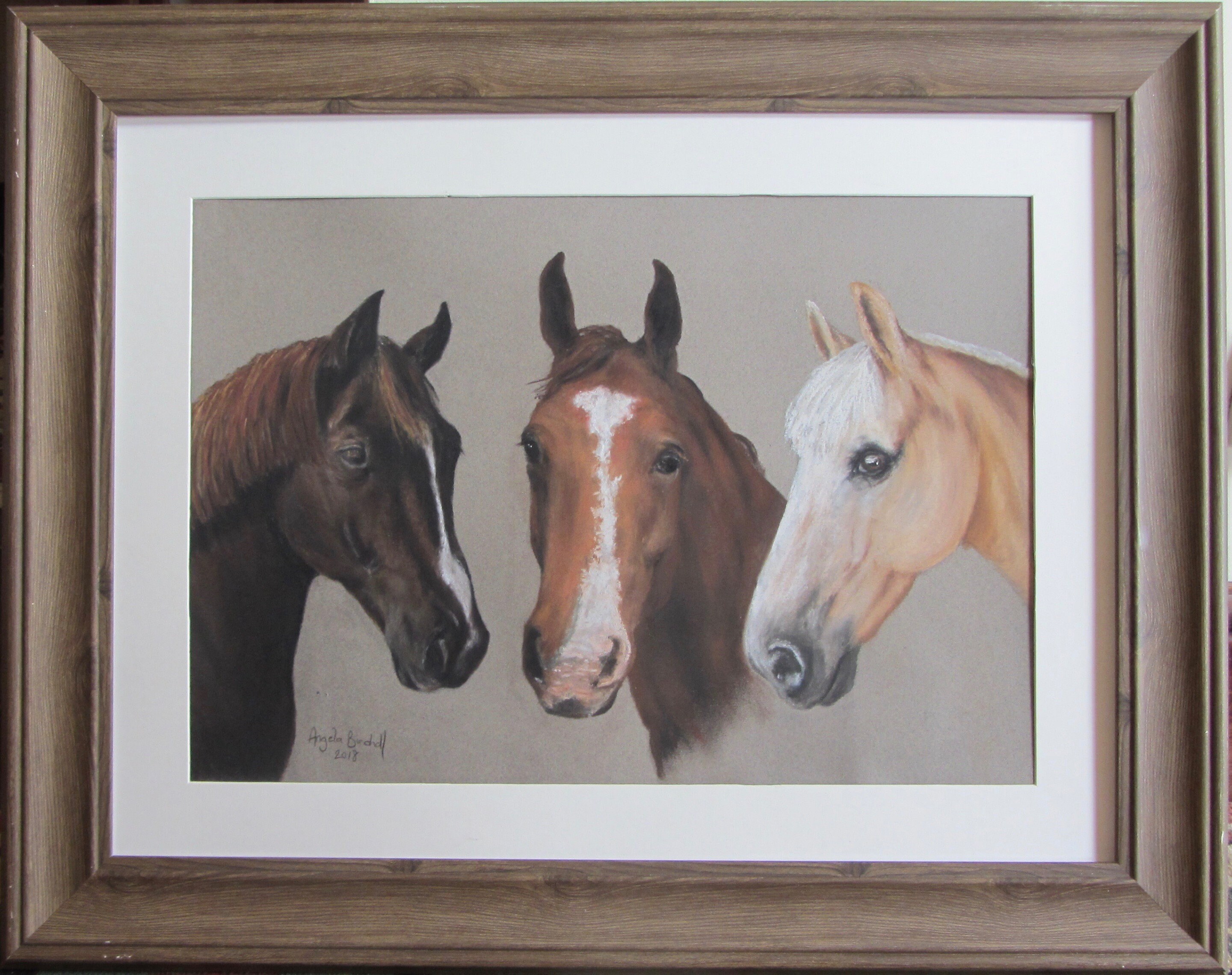 Custom Triple Portraits of Pets, People or Pet and People in Pastel ...