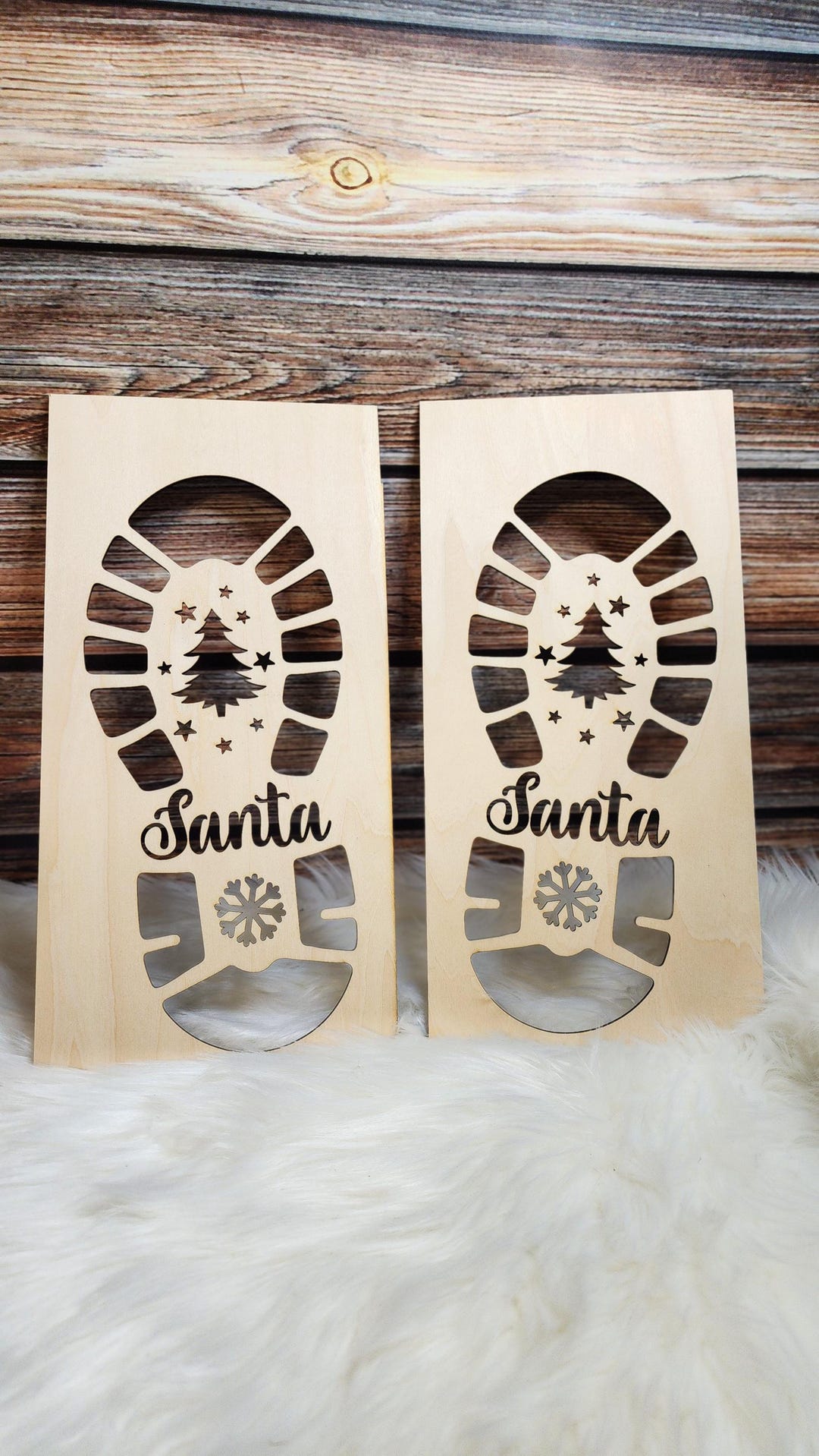 Santa Boot Stencil – Reusable Christmas Footprint Template, Santa ...