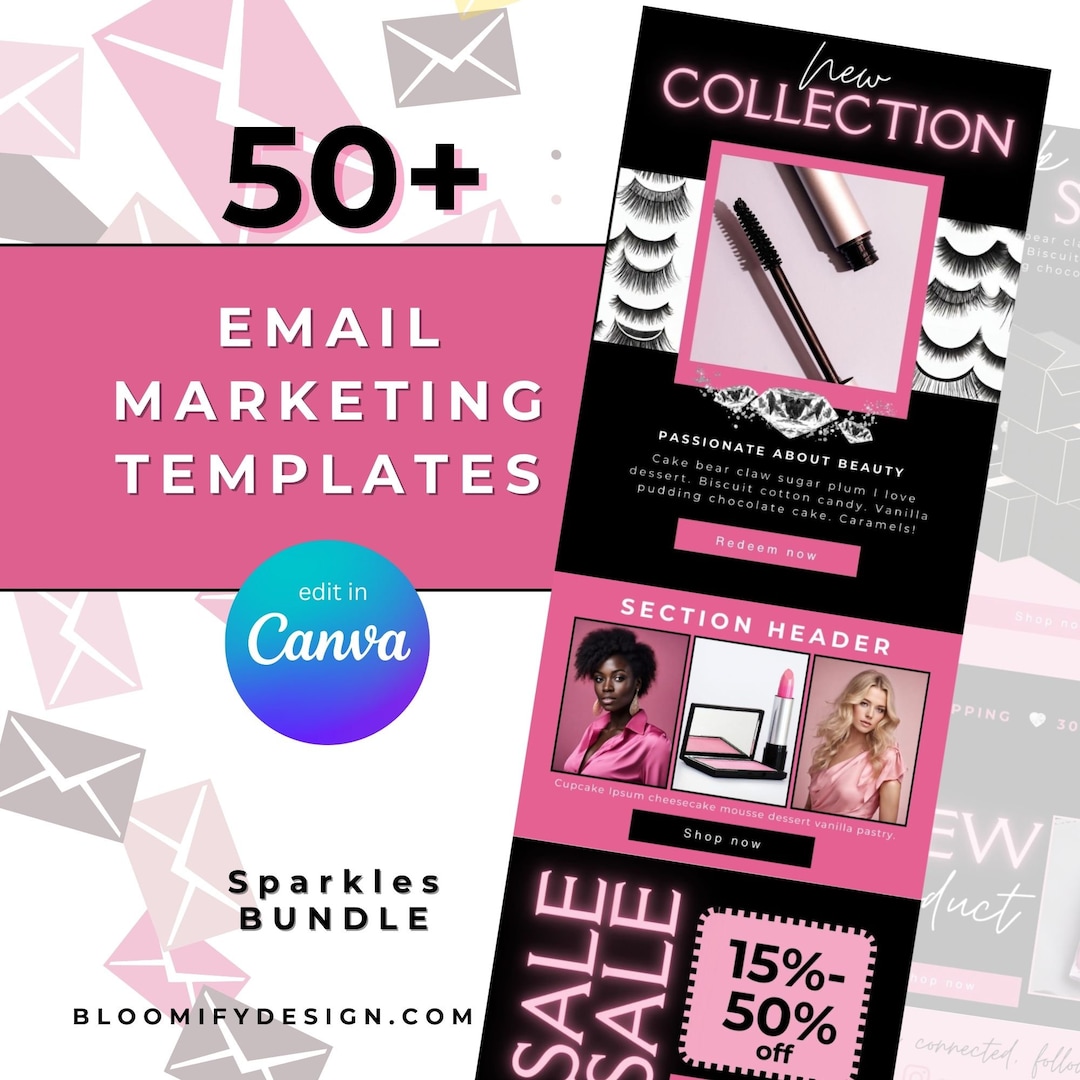 Beauty Email Marketing Templates, Feminine Fashion Email, Newsletter ...