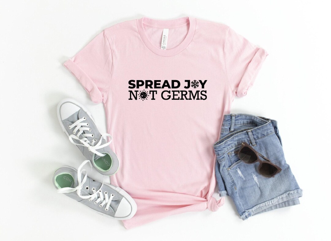 Spread Joy Not Germs Christmas Tee - Adult Unisex Cotton Blend - Etsy