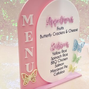 Custom Food Menu, Acrylic Food Menu, Acrylic Sign, Custom Sign, Custom ...