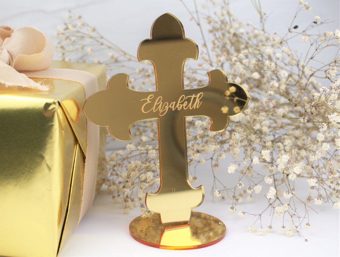 Baptism Sign Cross Sign Cross Custom Name Sign Custom - Etsy