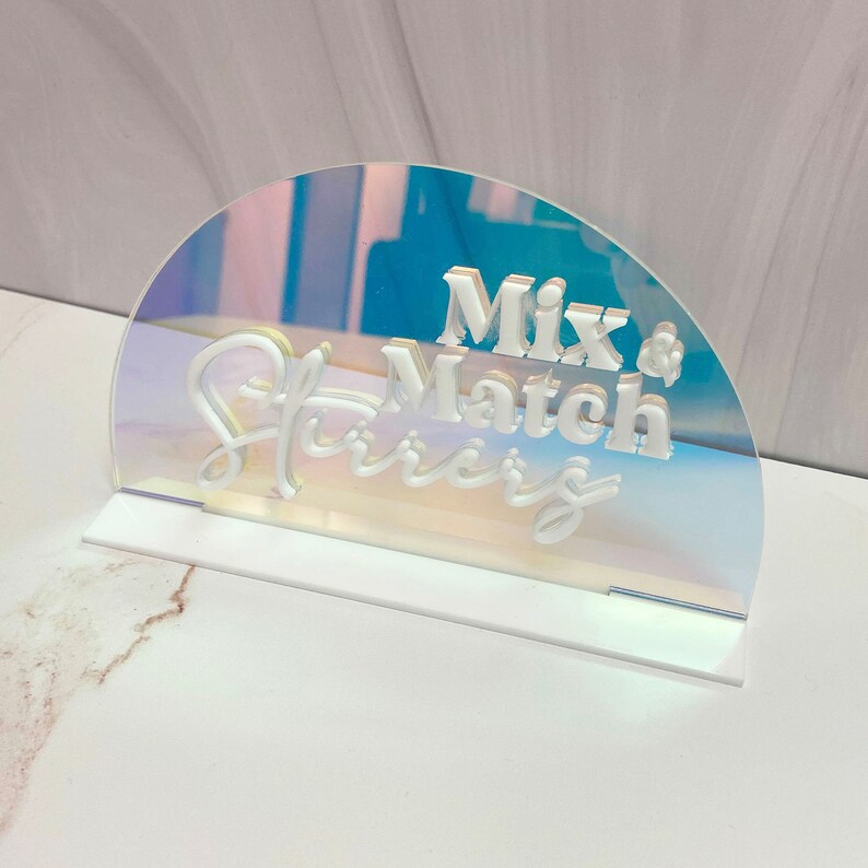 Custom Acrylic Sign Arch Sign Iridescent Sign Custom Sign - Etsy