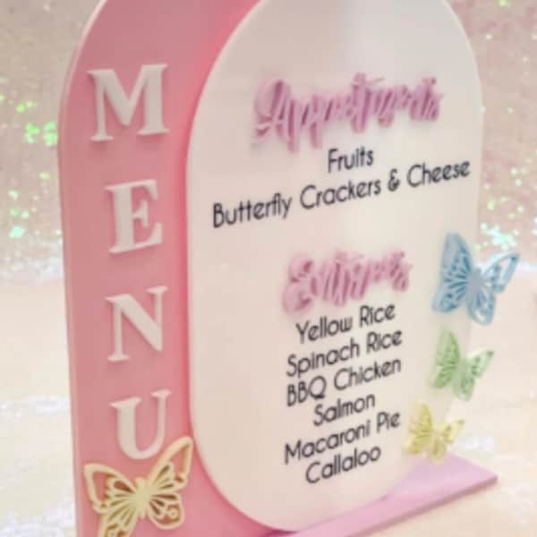 Acrylic Menus - Etsy