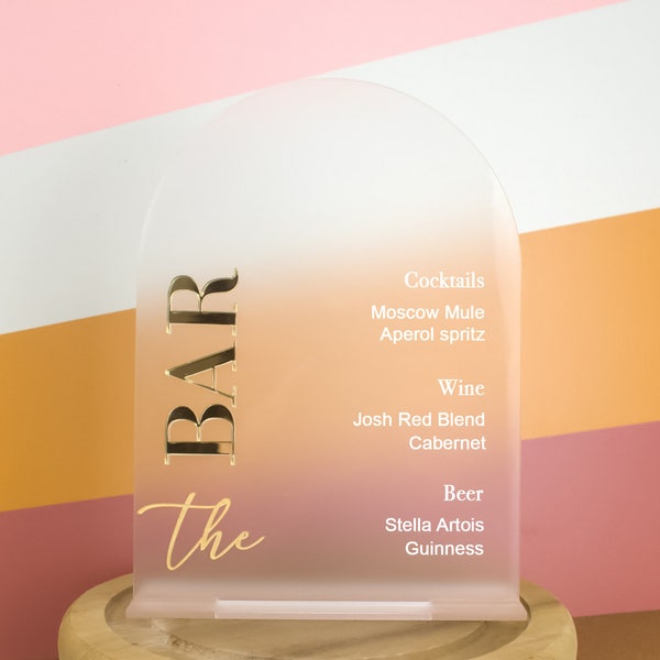 Acrylic Bar Sign - Etsy