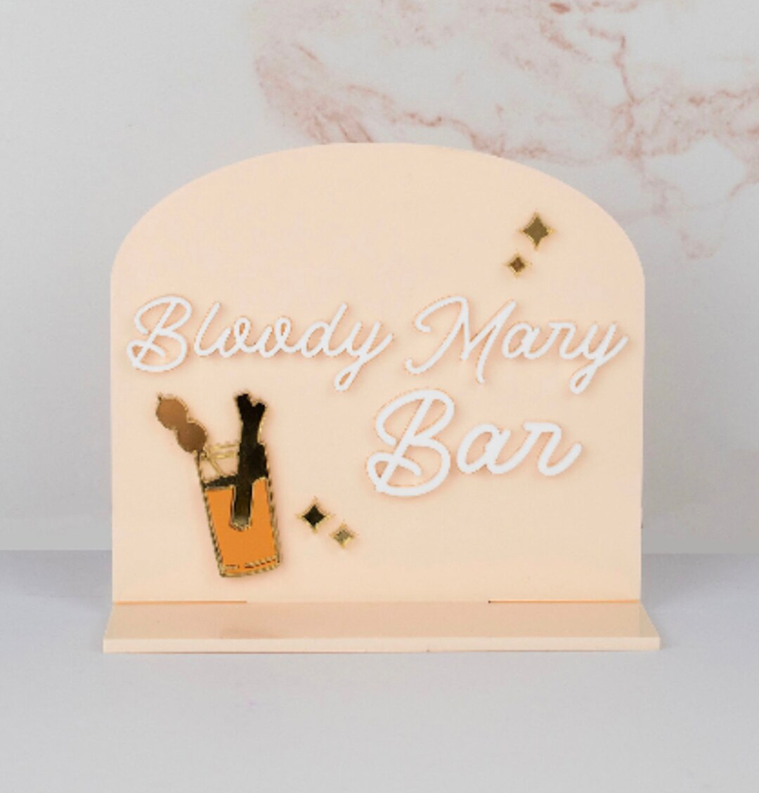 Bloody Mary Bar Sign Bar Sign Acrylic Bar Sign Bar Menu - Etsy