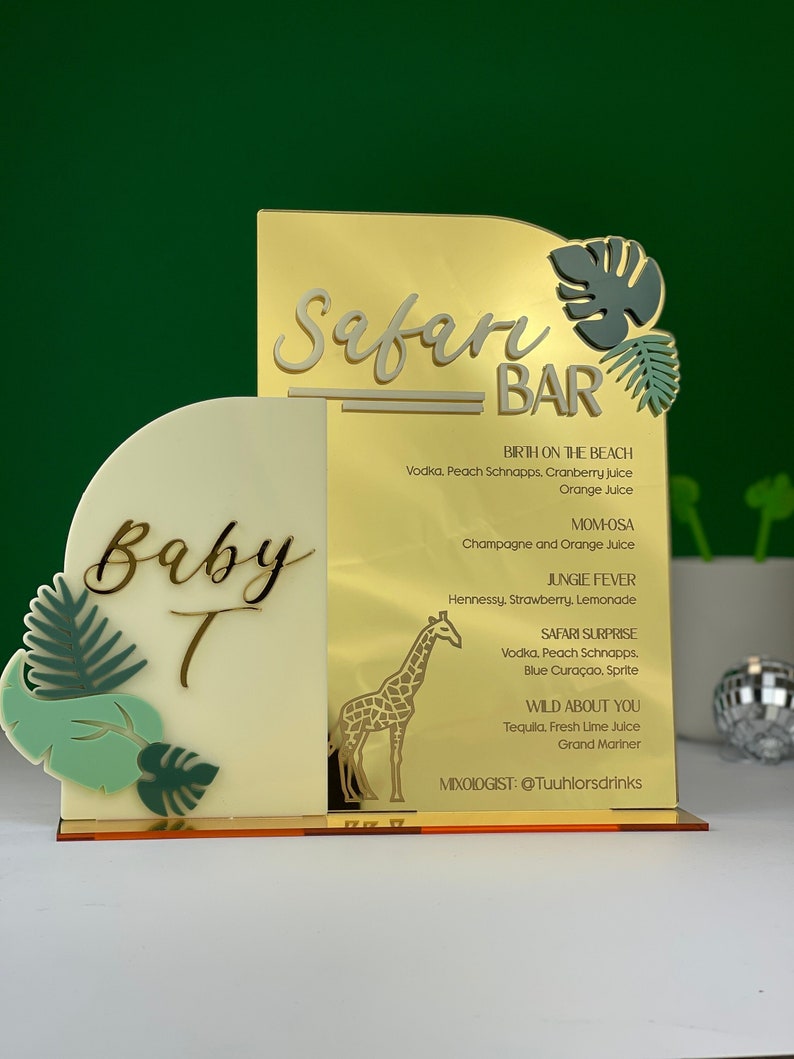 Safari Theme Bar Menu, Safari Bar, Bar Menu, Drink Menu, Bar Sign ...