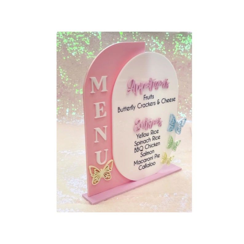 Custom Food Menu, Acrylic Food Menu, Acrylic Sign, Custom Sign, Custom ...