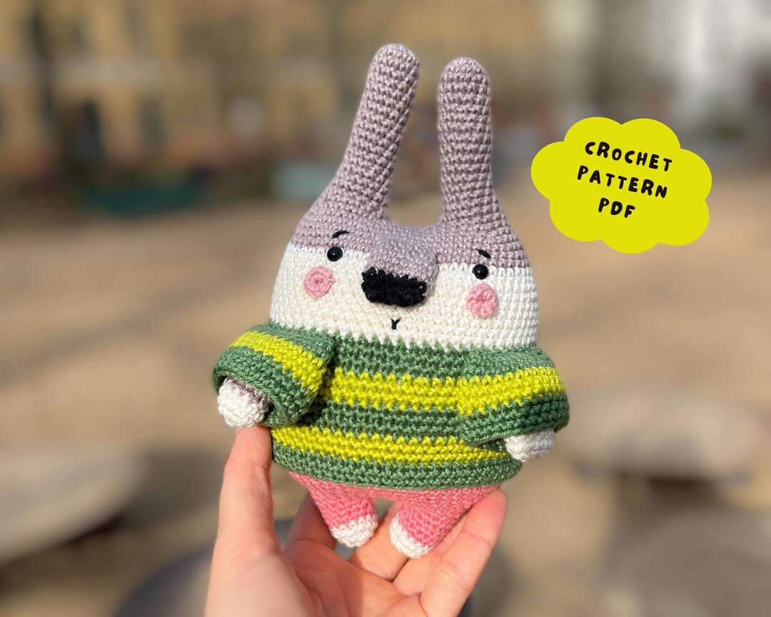 Amigurumi CROCHET PATTERN Sam the Rabbit • Crochet Toy Pattern ...