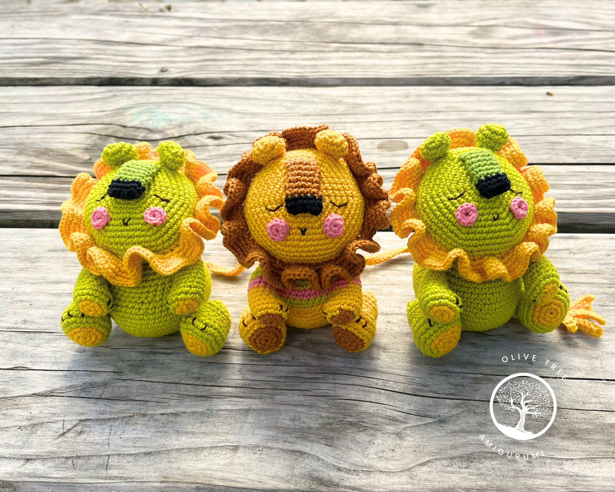 Amigurumi CROCHET PATTERN Lemon Lion With Lavender Ice Cream • Crochet ...