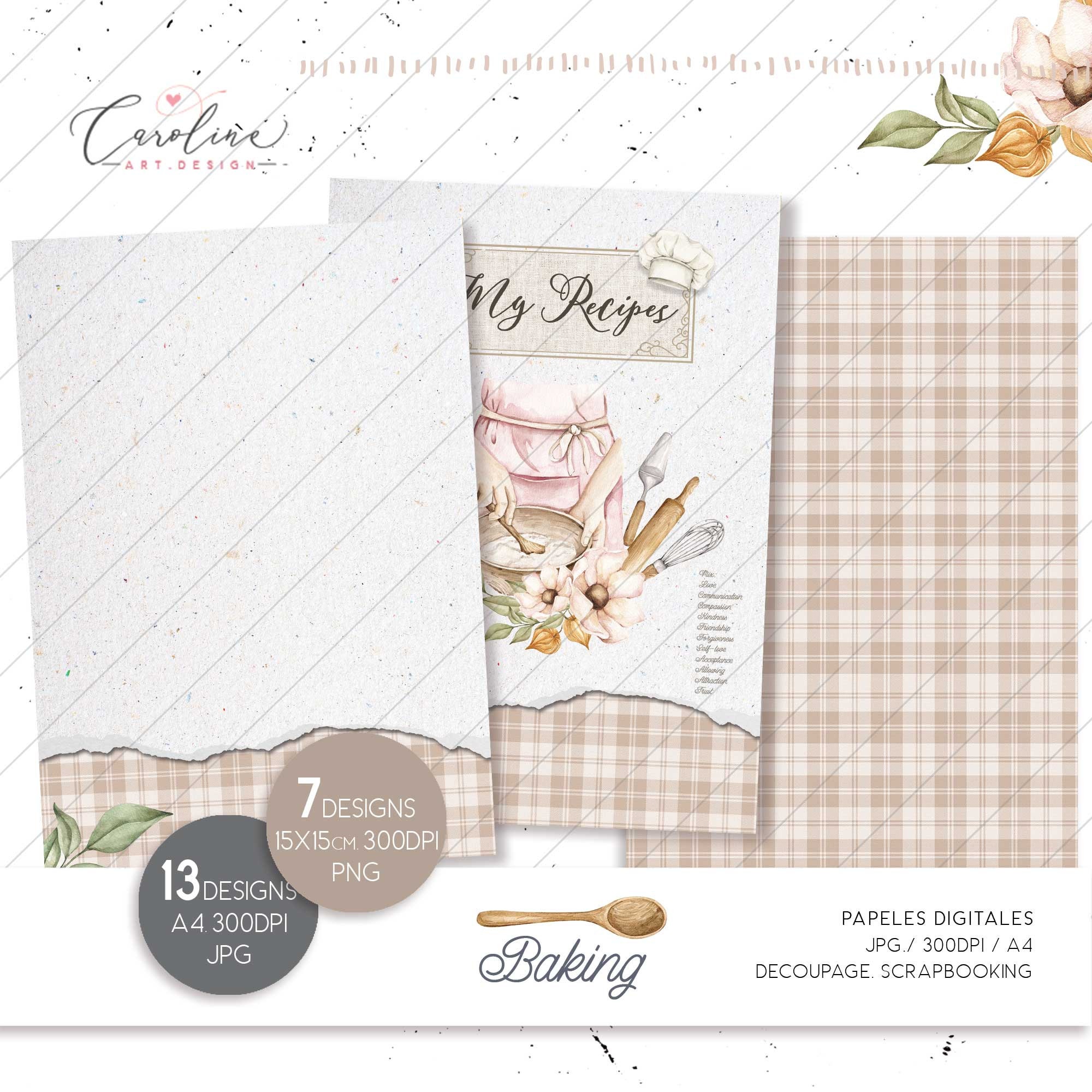 Baking Digital Papers Home Bakery Logo Cooking Logo Culinary Kitchen ...