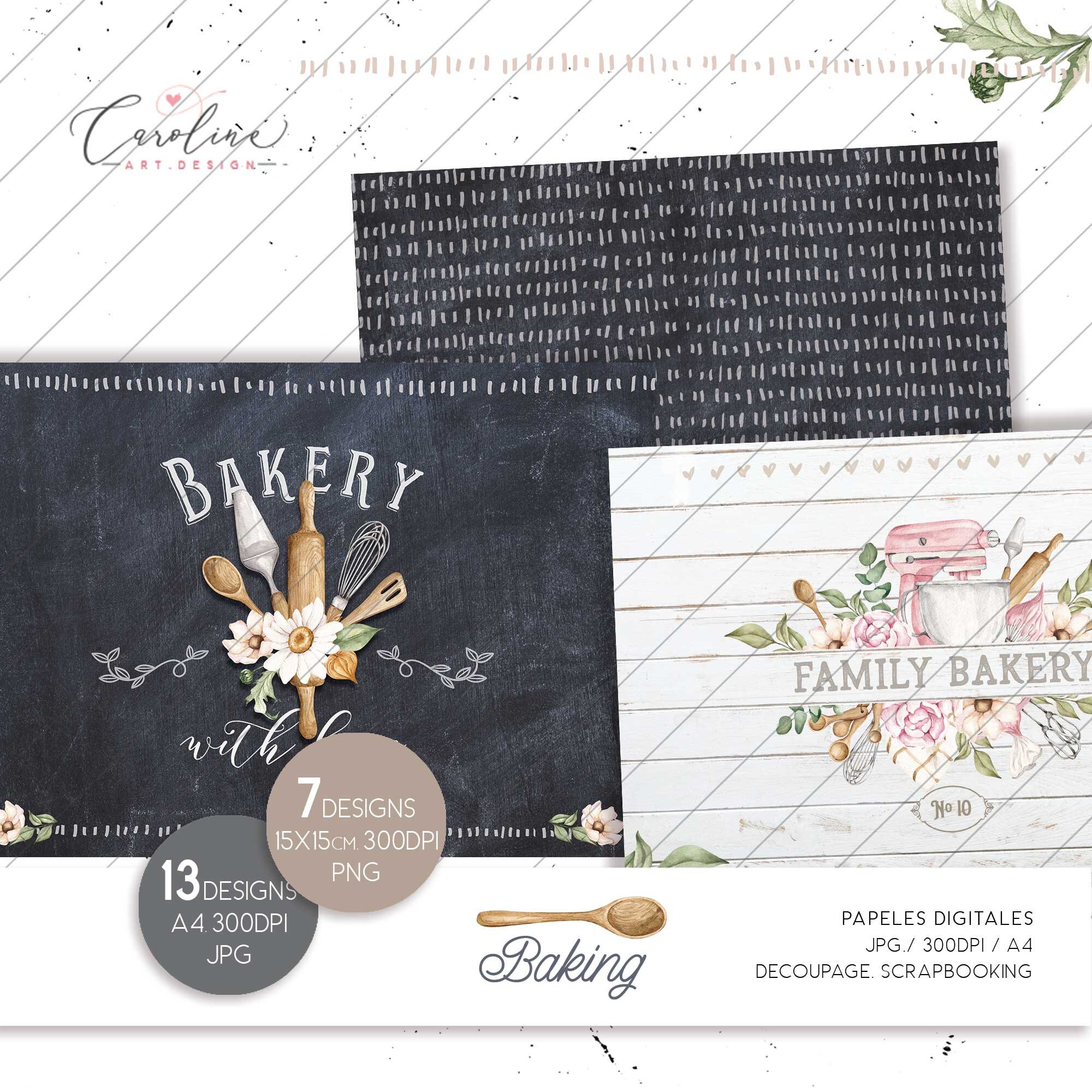 Baking Digital Papers Home Bakery Logo Cooking Logo Culinary Kitchen ...