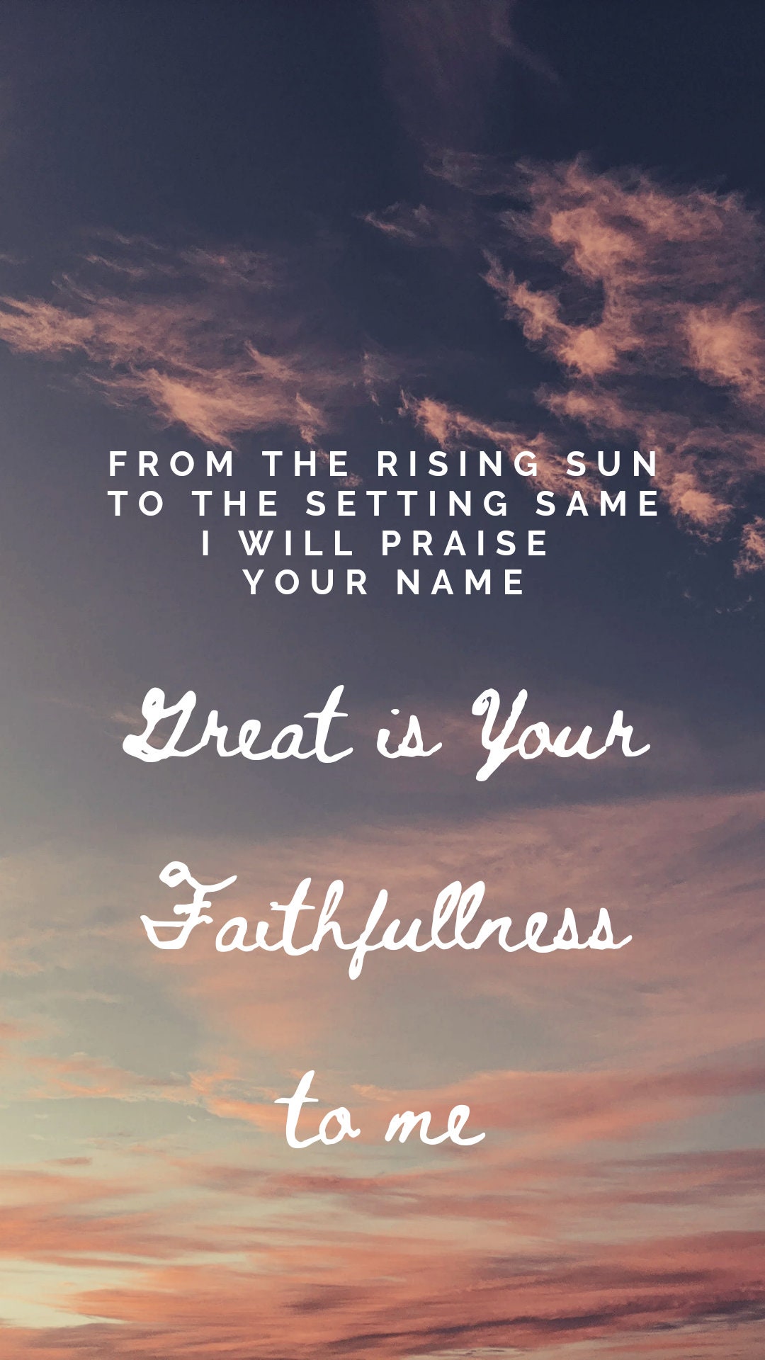 Christian Phone Wallpaper, Great is Your Faithfulness, Digital iPhone ...