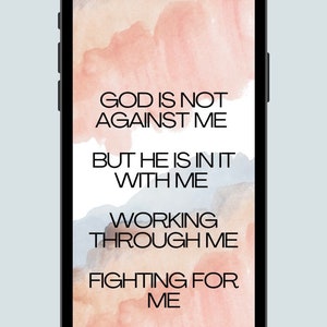 Christian Phone Wallpaper | “god is Not Against Me” | Inspirational ...