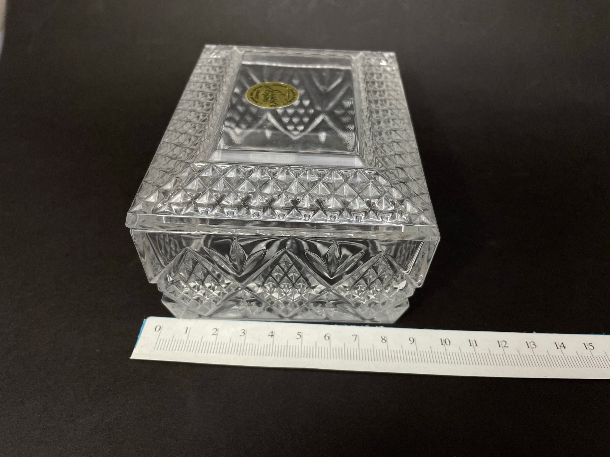 Lead Crystal Trinket Box Fontenay Cristal Darques France - Etsy