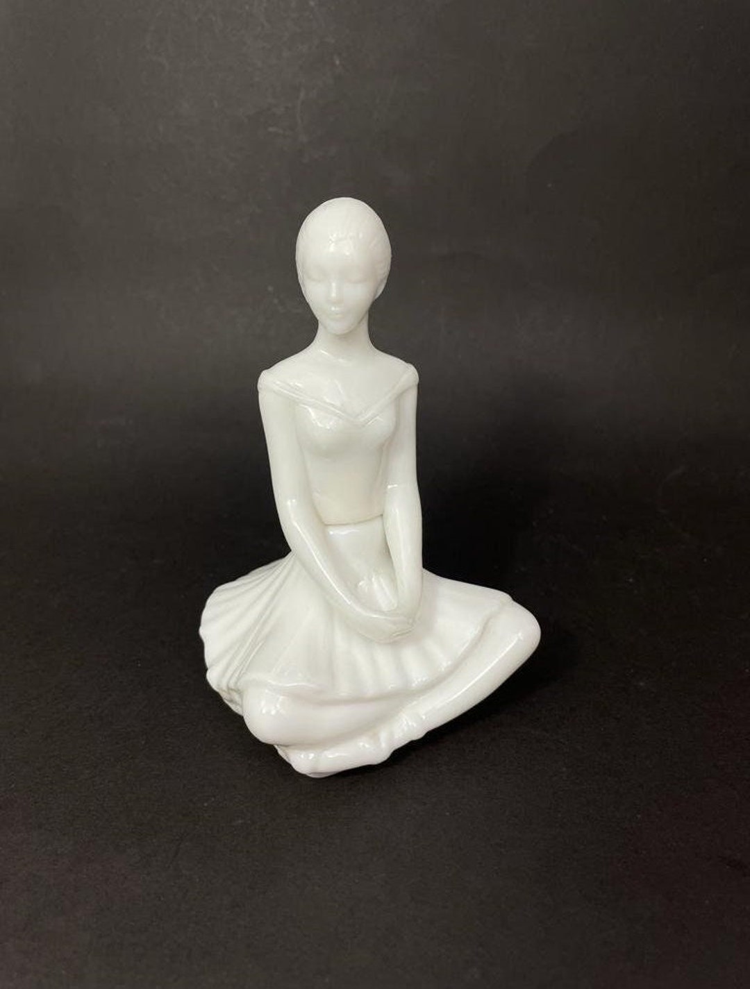 Vintage Full AVON Perfume BALLERINA Ballet Dancer Milk Glass Bottle - Etsy