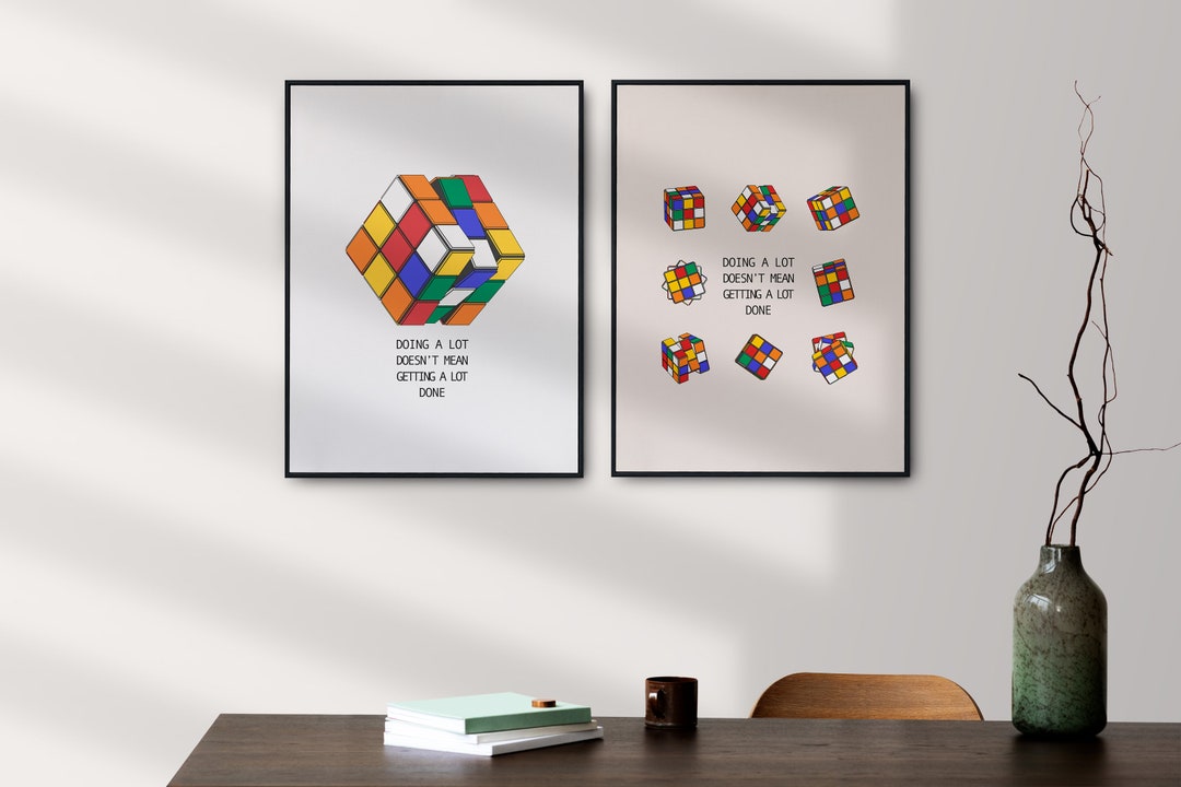 Rubik's Cube | Home Office Printables | Productivity Illustrations ...