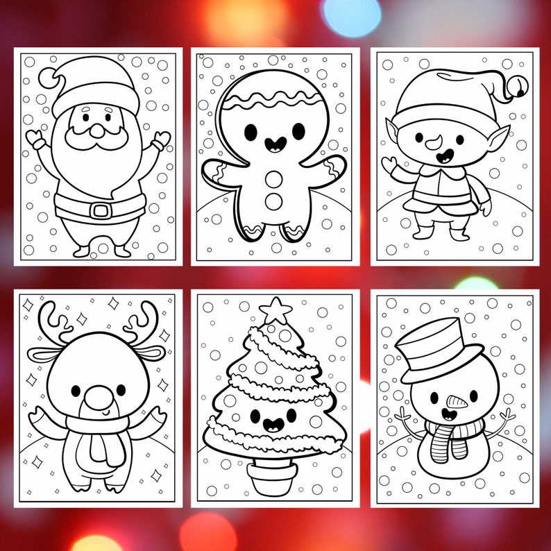 Printable Christmas Coloring Book Pages, Christmas Activity for Kids ...