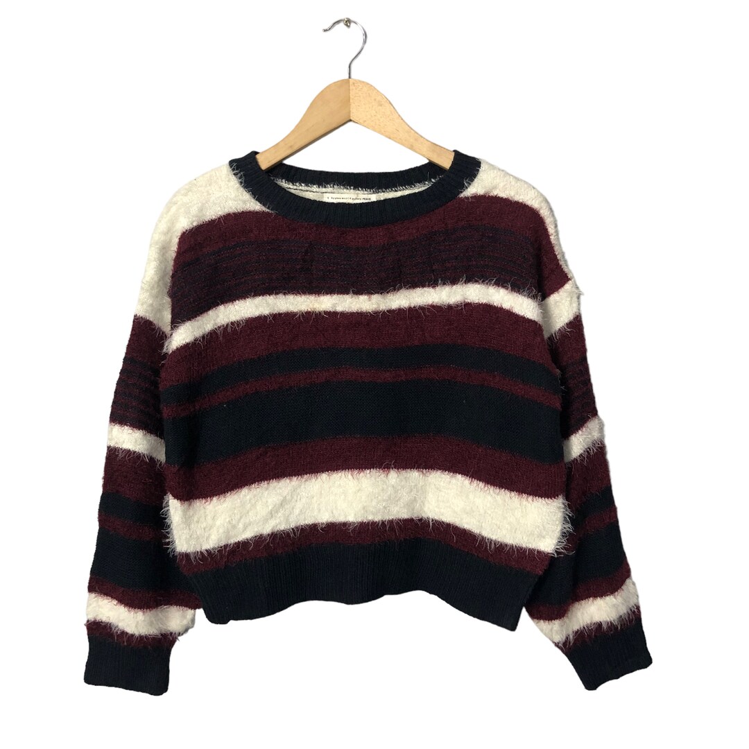 Vintage E Hyphen World Gallery Crewneck Striped Mohair Crop Top ...