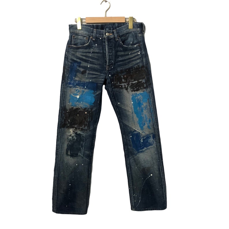 Vintage TK Jeans Dirty Painter Splash Distressed Denim Pants W30 - Etsy