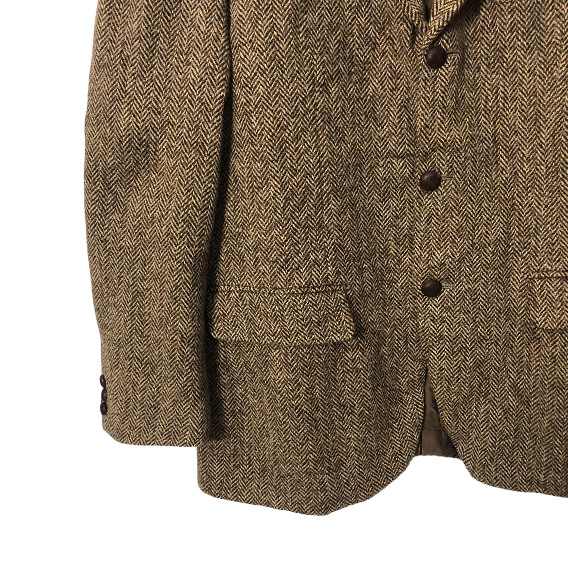 Vintage Harris Tweed Pearly Gates Button Ups Wool Blazer Coat Jacket ...