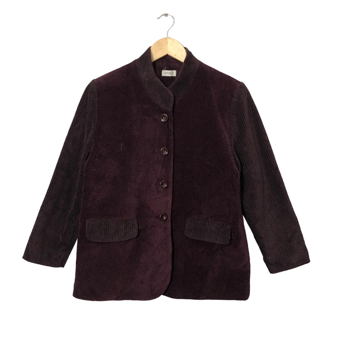 Vintage Mercy Button Ups Corduroy Jacket Maroon Colour Made in Japan - Etsy