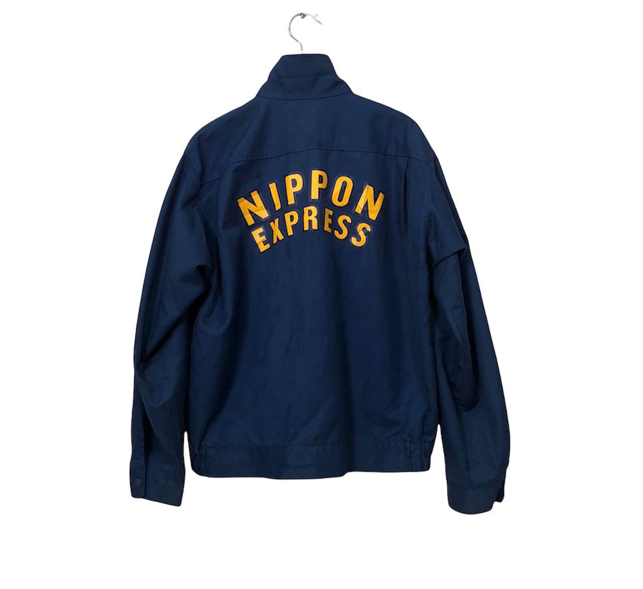 Vintage Nippon Express Spell Out Big Logo Zipper Ups Jacket Vintage ...