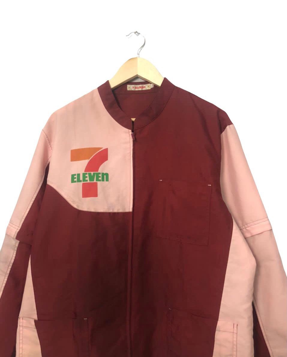 Vintage 7 Eleven Big Logo Zipper Ups Uniform Jacket Red/pink Colour - Etsy