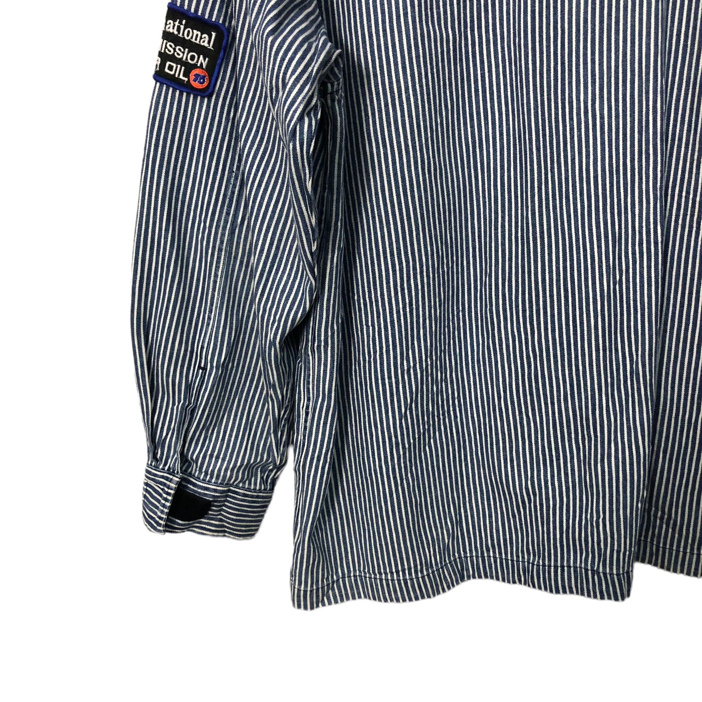 Vintage 76 Lubricants Spell Out Big Logo Zipper Ups Jacket Blue/white ...