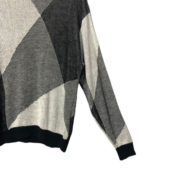 Vintage Jun Men Patchwork Design Crewneck Knitwear Sw… - Gem