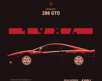 Ferrari 288 GTO Poster - Etsy