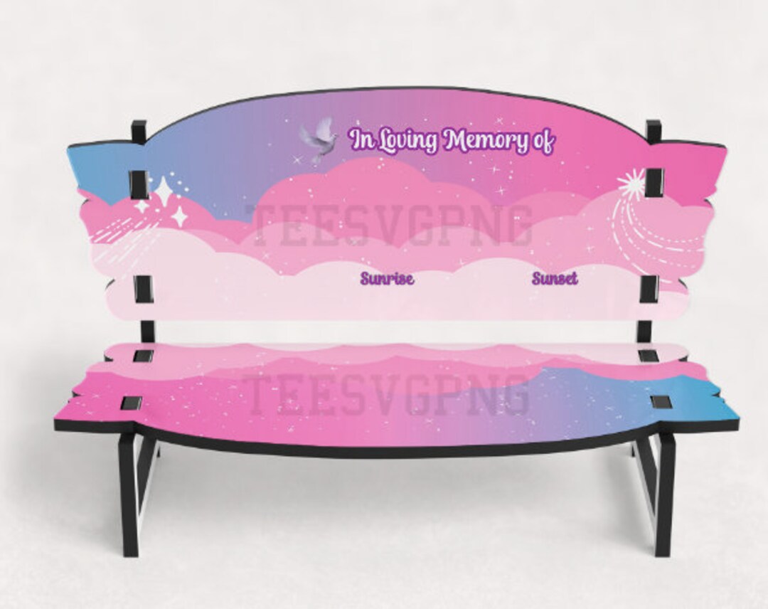Memorial Bench Template for Sublimation - Etsy