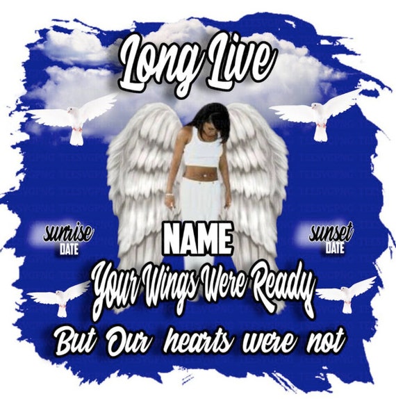 Memorial Background for Sublimation T-shirt/long Live Blue | Etsy