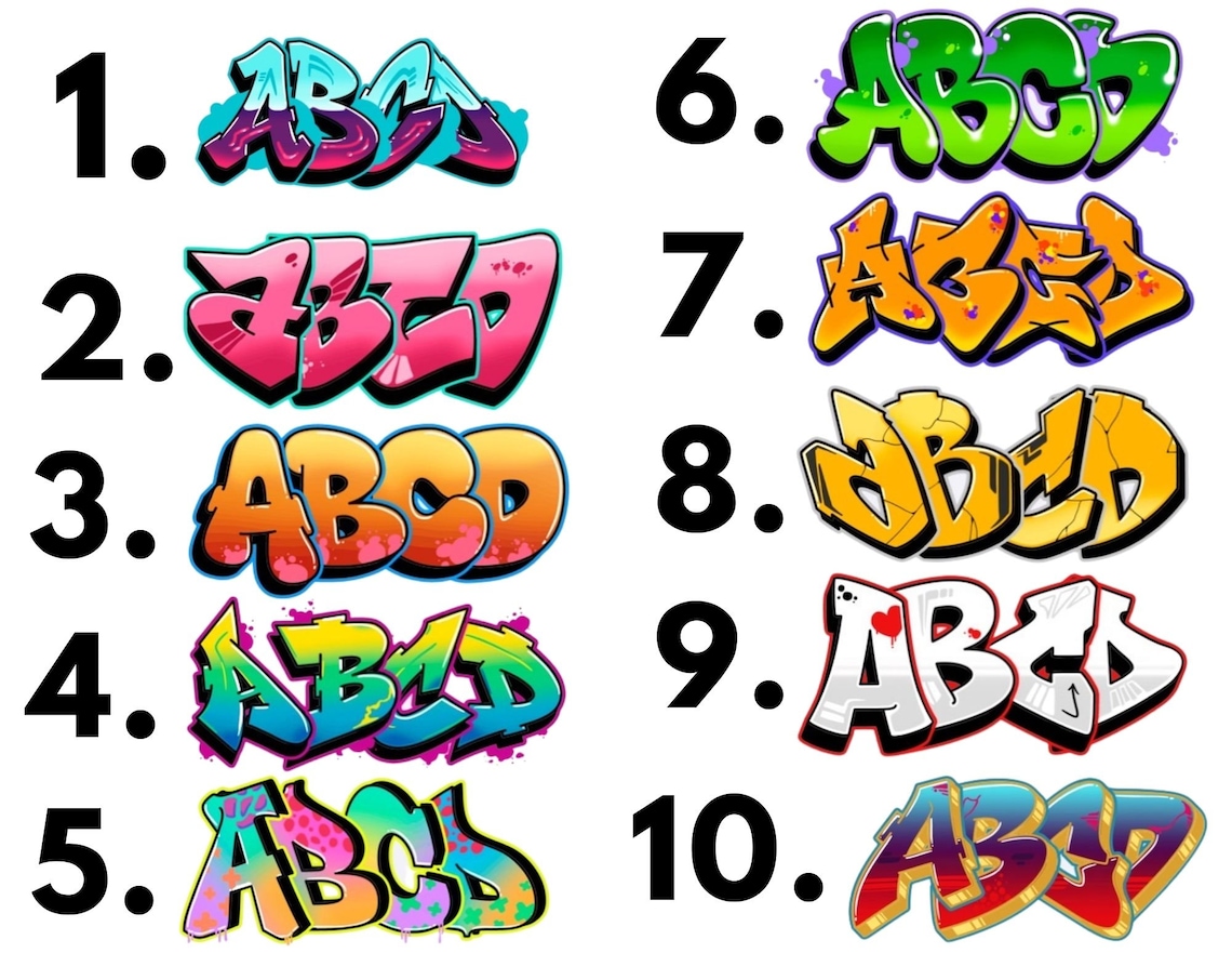 Custom Graffiti Name/your Personalized Name Graffiti JPEG - Etsy