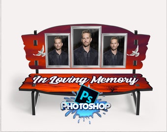 Memorial Bench Template for Sublimation - Etsy