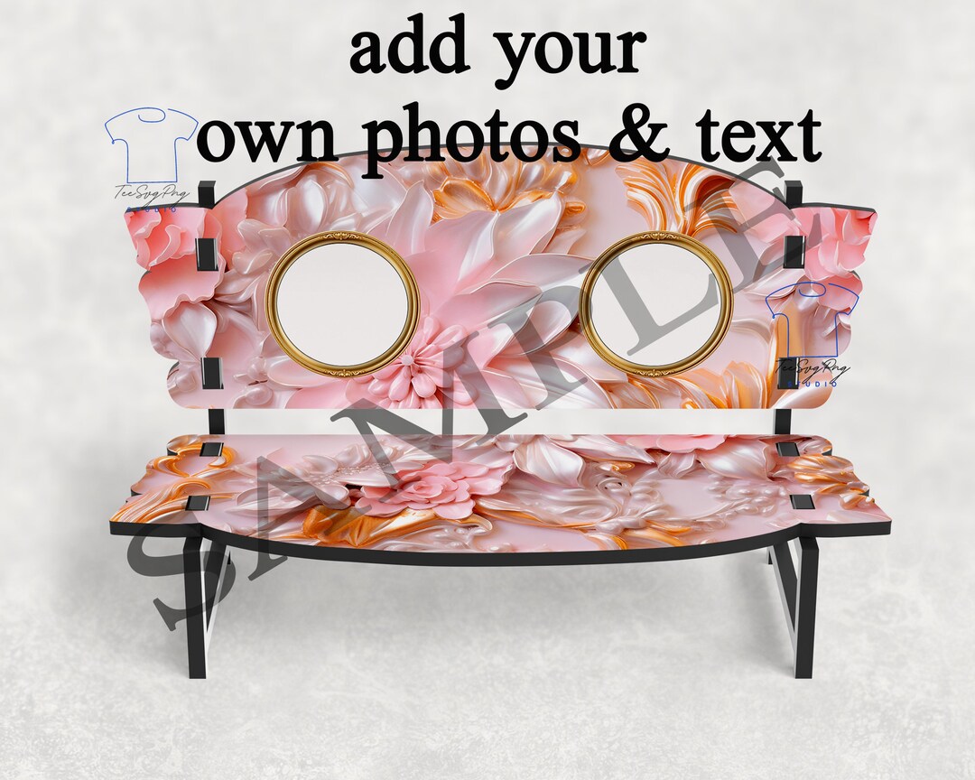 Digital Design (PNG) for Sublimation Bench | Memorial Bench Template ...
