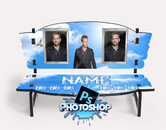 Fully Editable PSD Template Memorial Bench Template for - Etsy Canada