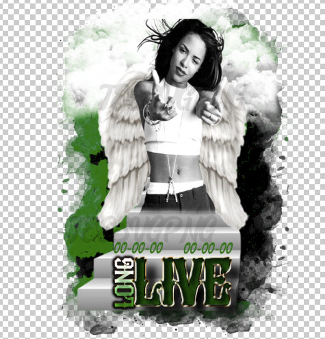 Memorial Background for Sublimation T-shirt/rip Template/ Long Live ...