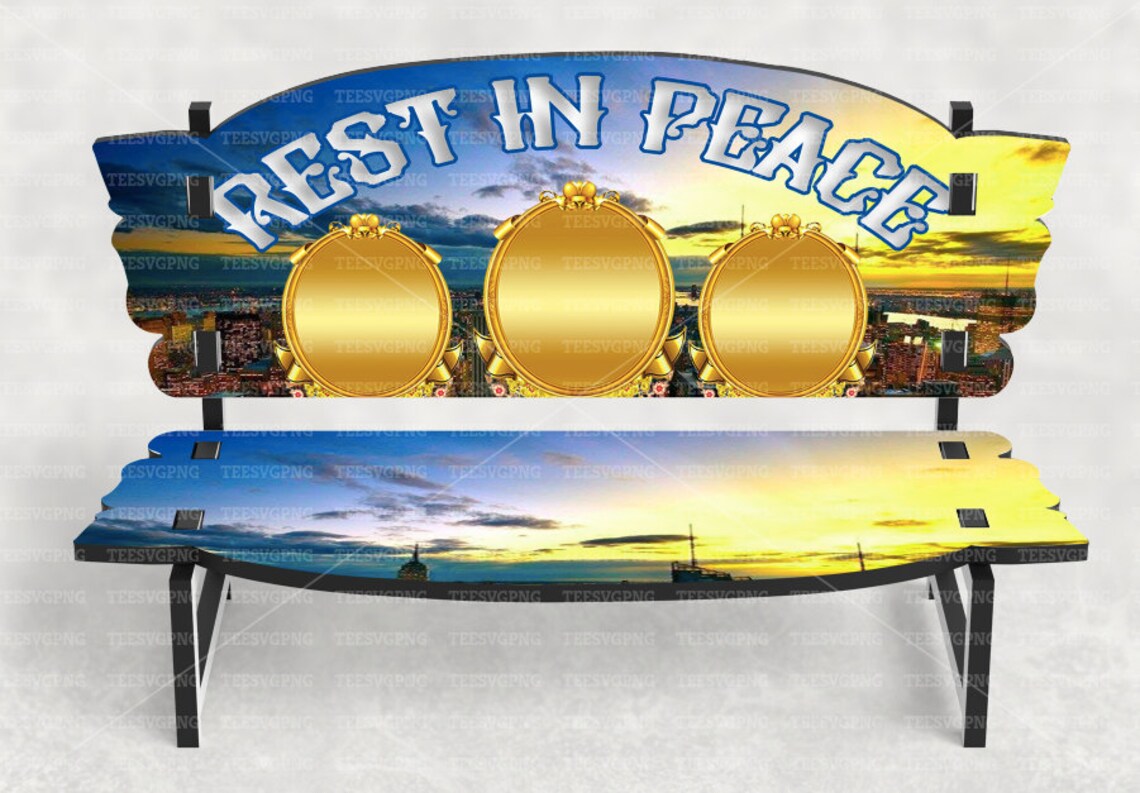 Memorial Bench Template For Sublimation Etsy