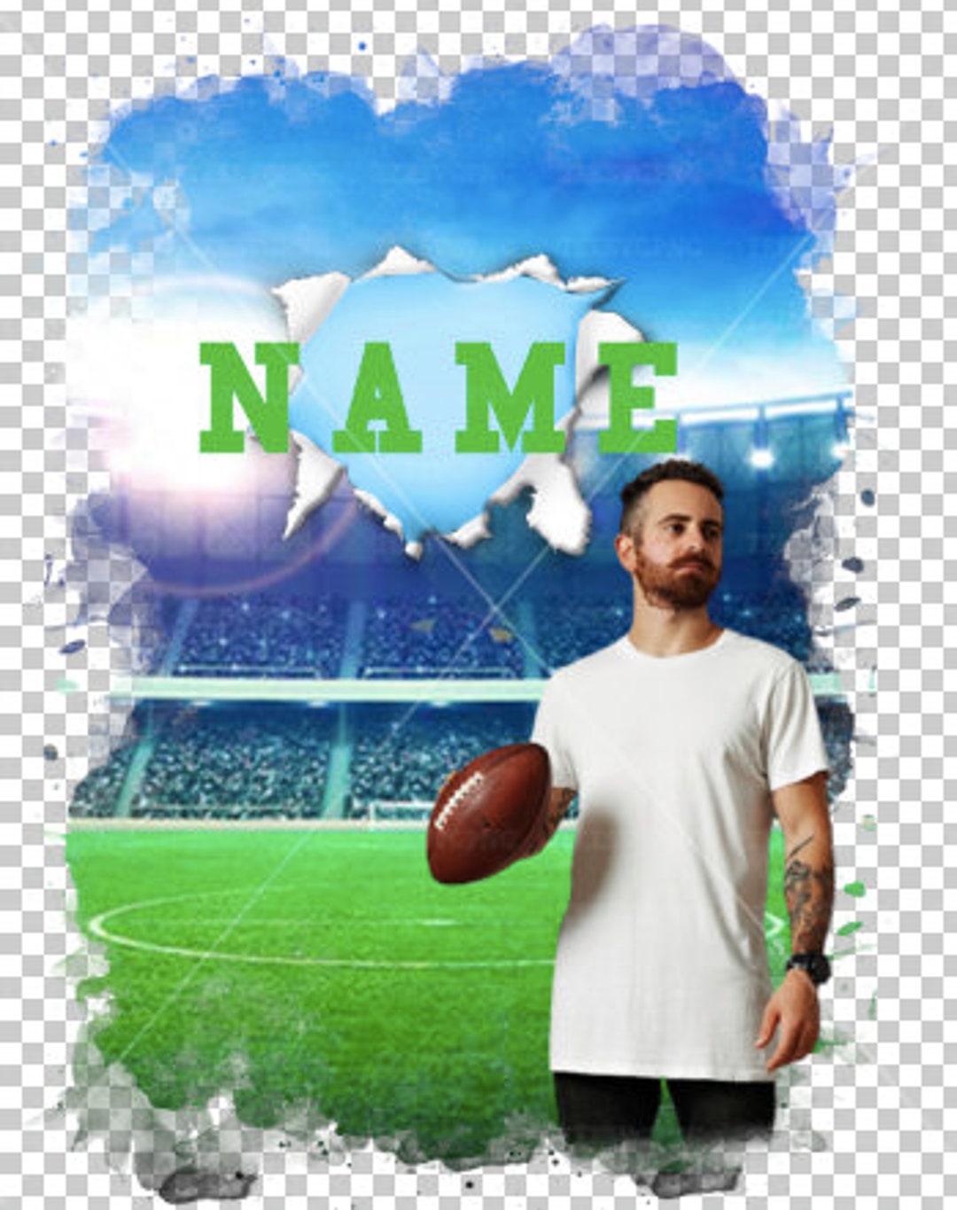 Football Template PNG/ Football PNG Background Design/ Custom - Etsy