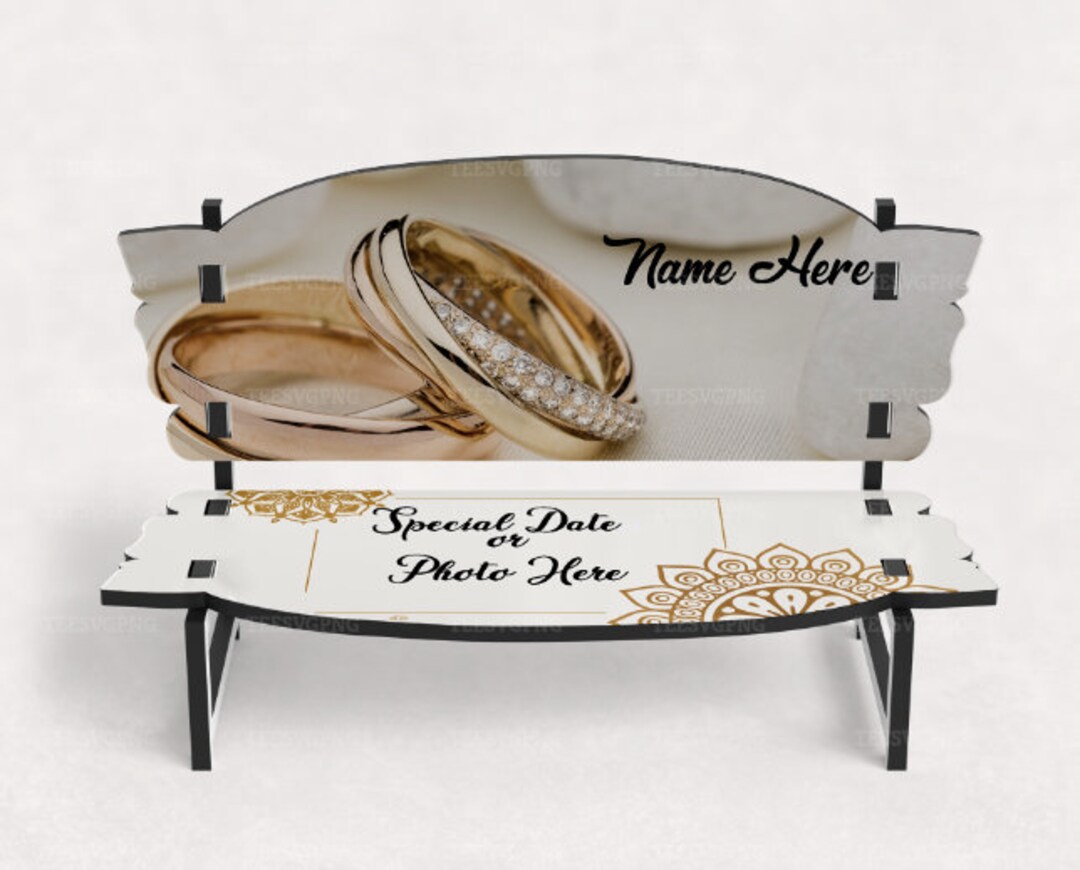 Design Bench Keepsakes Template , Memory Template PNG, Anniversary ...