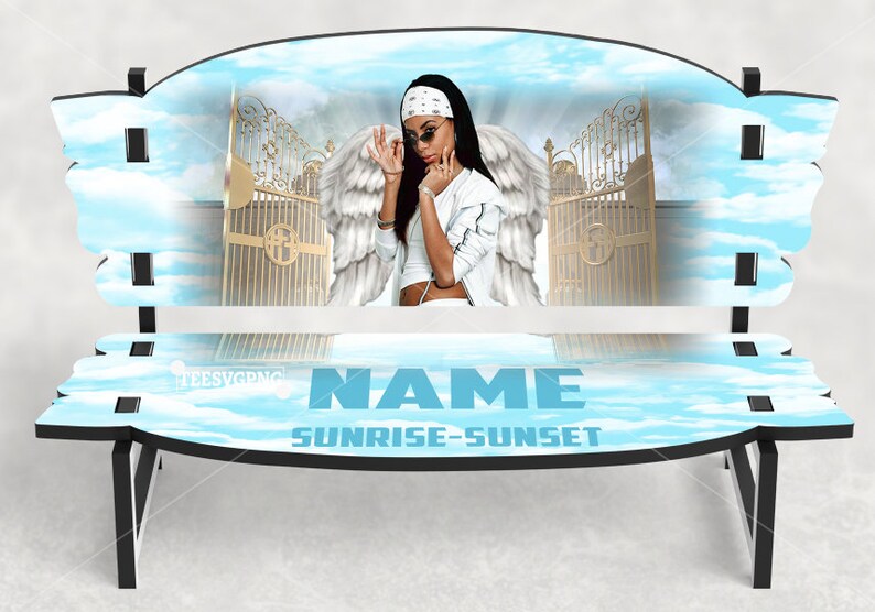 Memorial Bench Template For Sublimation Etsy