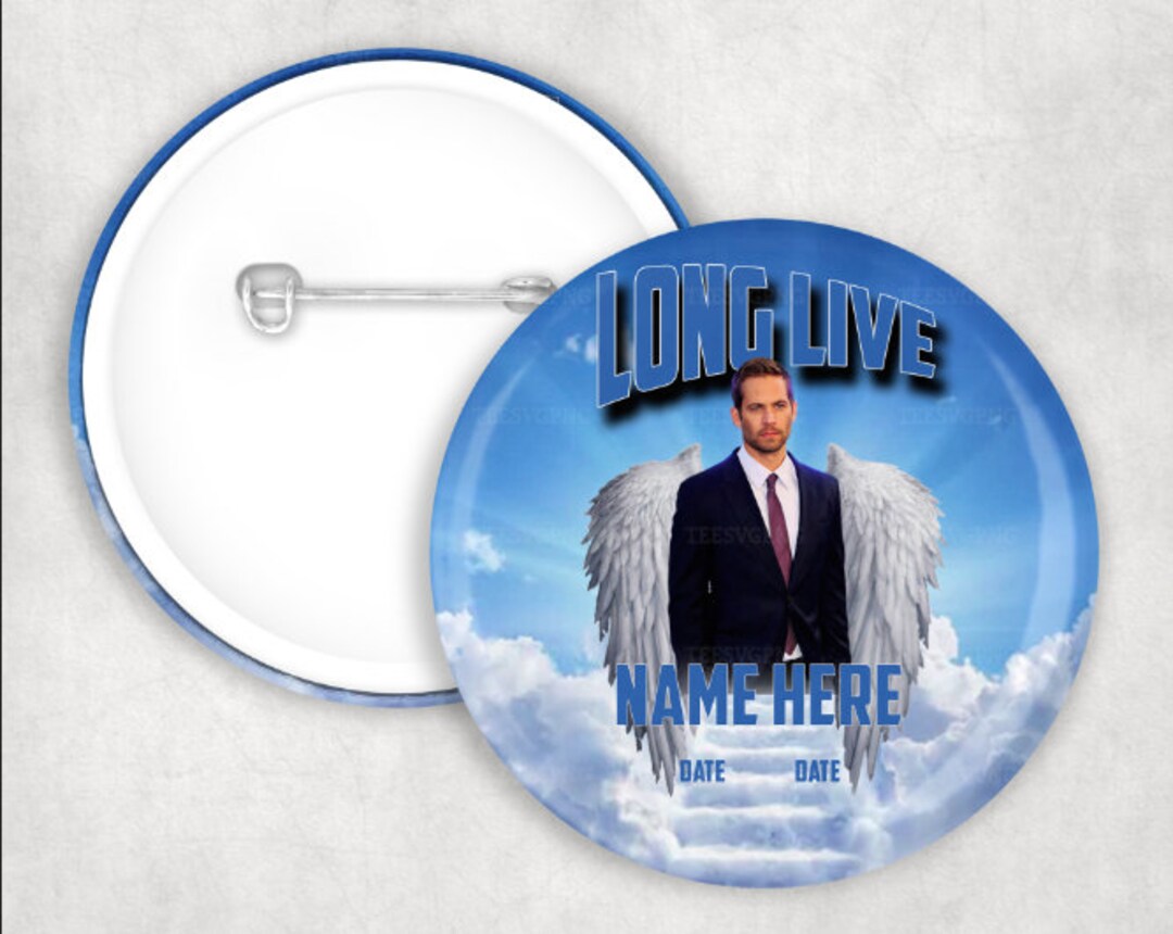 In Loving Memory of Template Memorial Button Pin Template Funeral ...