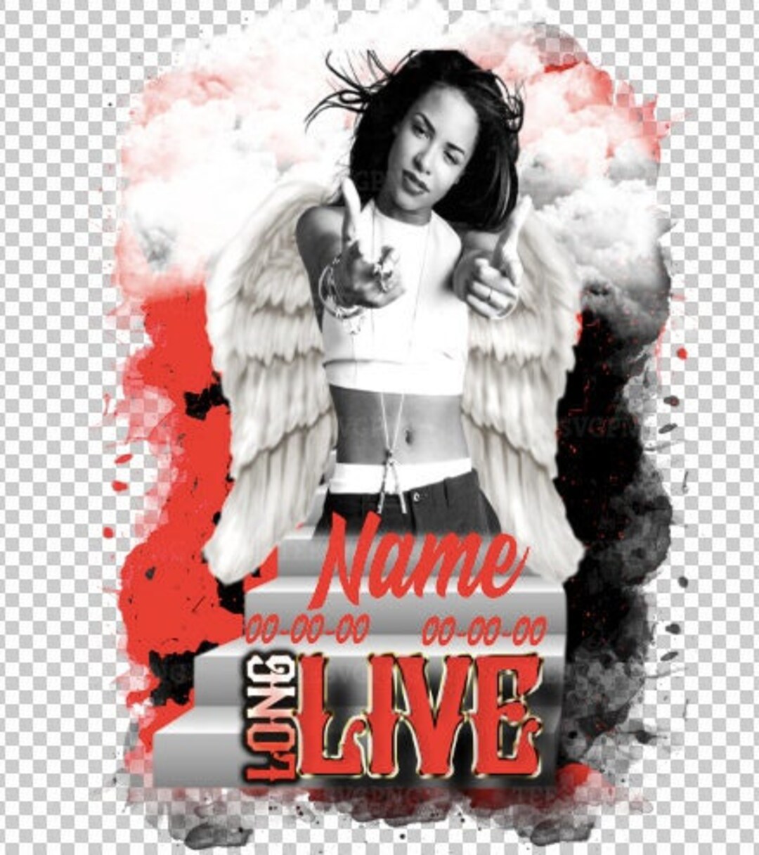 Memorial Background for Sublimation T-shirt/rip Template/ Long Live ...