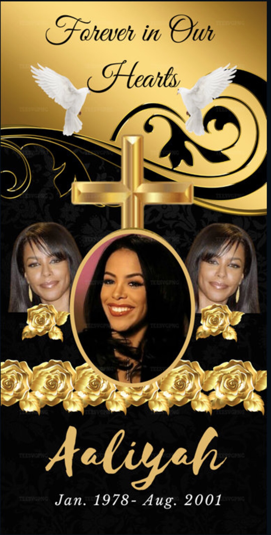 Memorial Grave Blanket Black and Gold Template - Etsy