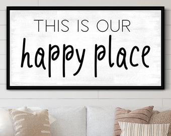 Happy Place Sign - Etsy